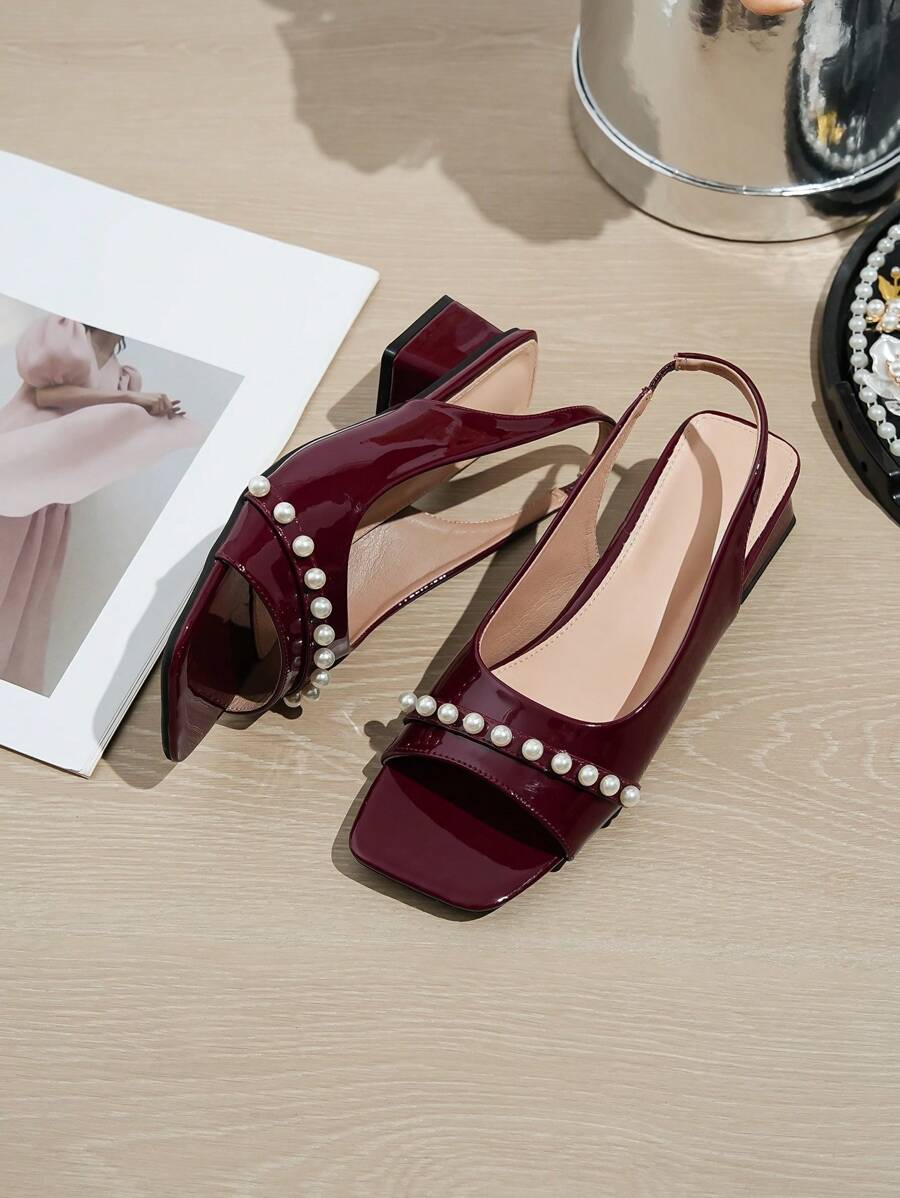 Dames sandalen met vierkante neus en platte neus | SHEIN Nederland