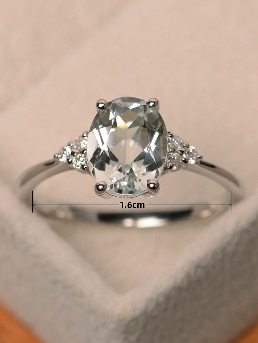 1pc Luxury Cubic Zirconia Ring - Symbol Of Eternal Love, Promise Ring ...