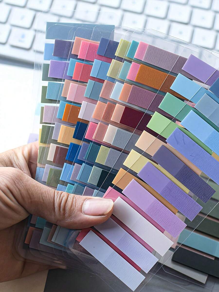 1 Set Of 200 10-Color Writable Morandi Sticky Notes Memo Self-Adhesive ...