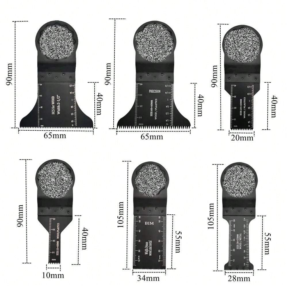 18Pcs Starlock Multifunctional Saw Blades Multi Tool Quick Change Blade ...