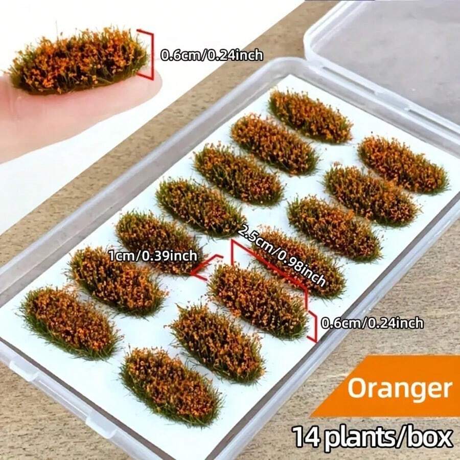14PCS Miniature Grass Flower Static Scale Model Materials For HO N ...