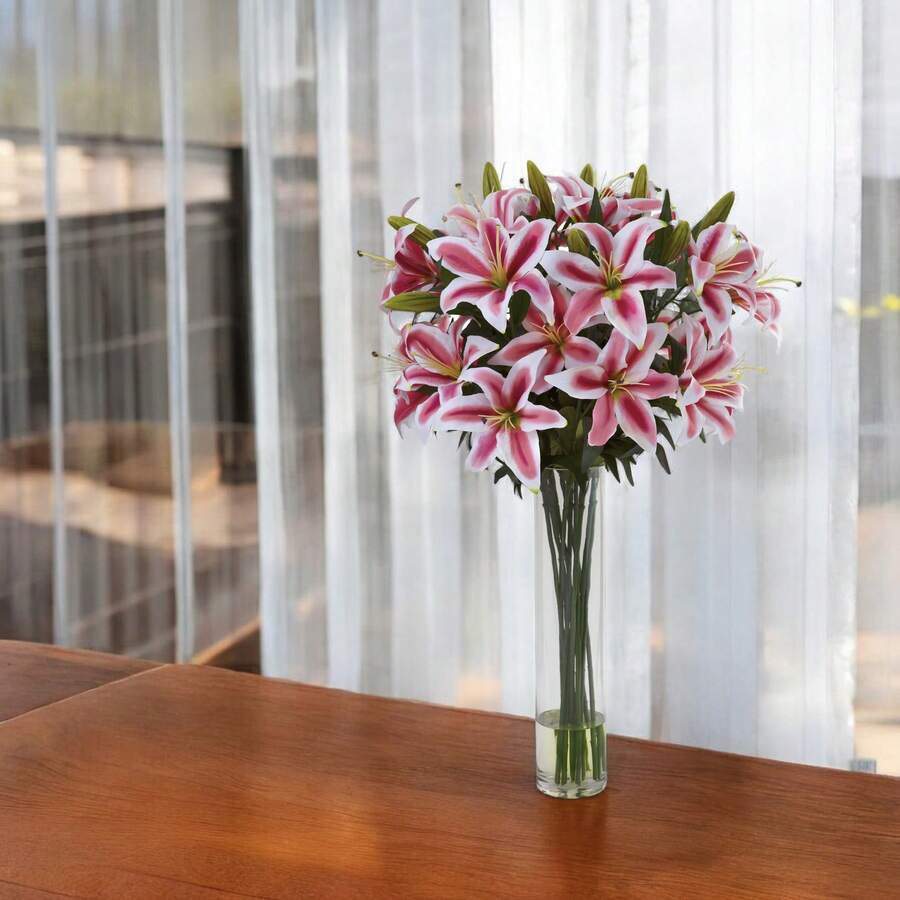 Rubrum Lily With Large Cylinder Arrangement | SHEIN USA