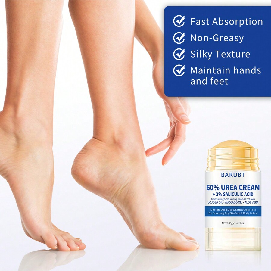 BARUBT 40g 60% Urea Cream + 2% Salicylic Acid Foot Moisturizer, Deeply ...