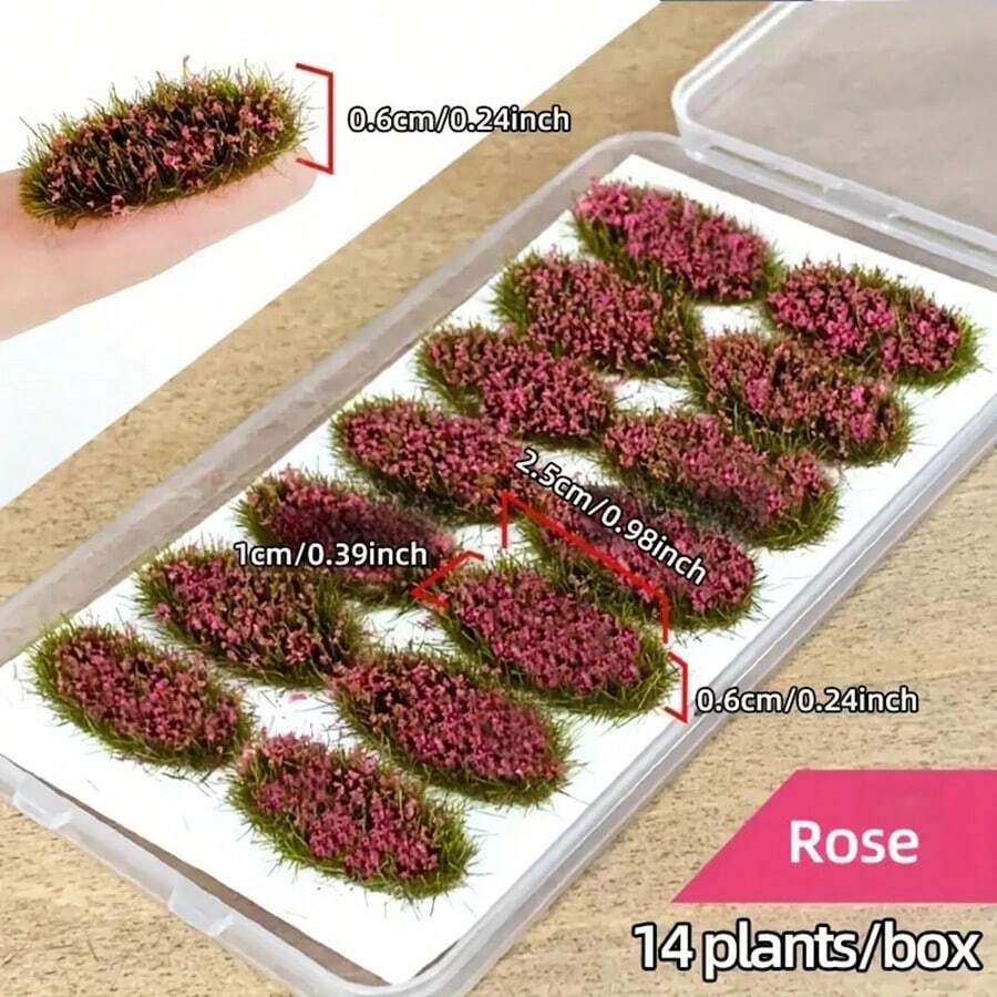 14PCS Miniature Grass Flower Static Scale Model Materials For HO N ...