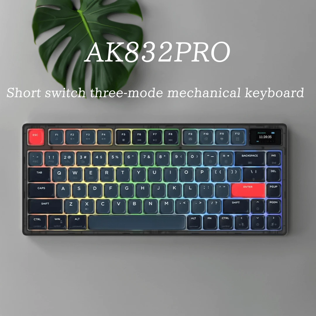 AJAZZ AK832pro Wireless Bluetooth Mechanical Keyboard Low Profile Tri ...