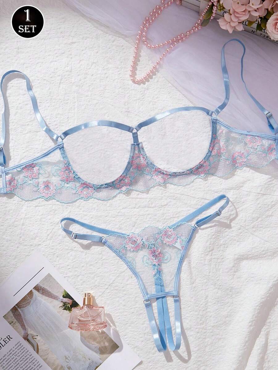 Women's Hollow Out Embroidery Sexy Lingerie Set | SHEIN USA