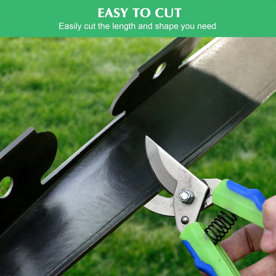 33 FT Landscape Edging Kit With 40 Spikes, No Dig Garden Edging 1.8 ...