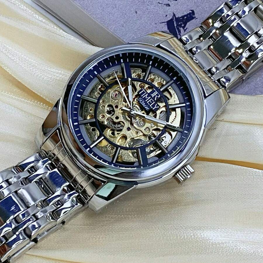 TIMELY RAIN Men's Fully Automatic Mechanical Watch Waterproof Fashion ...
