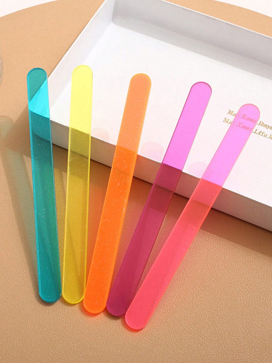 Acrylic Ice Cream Sticks, 50 Pieces/Set, Transparent Color Ice Cream ...