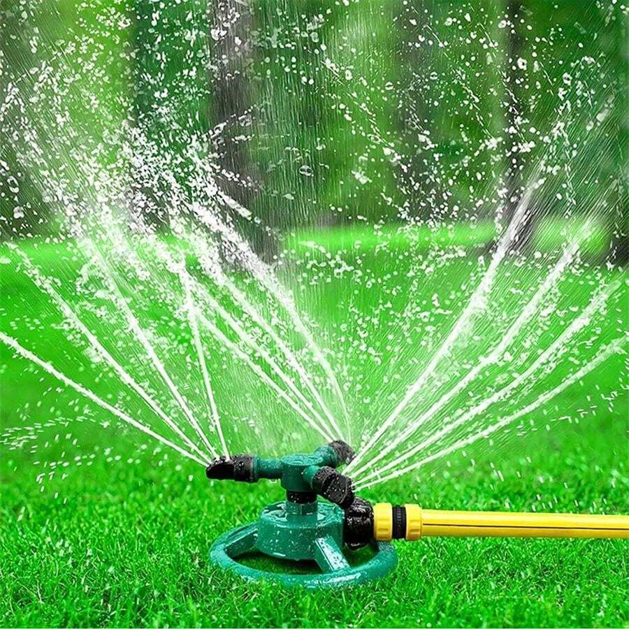 Lawn Small Disc Sprinkler Three-Pronged Rotatable Plastic Sprinkler 360 ...