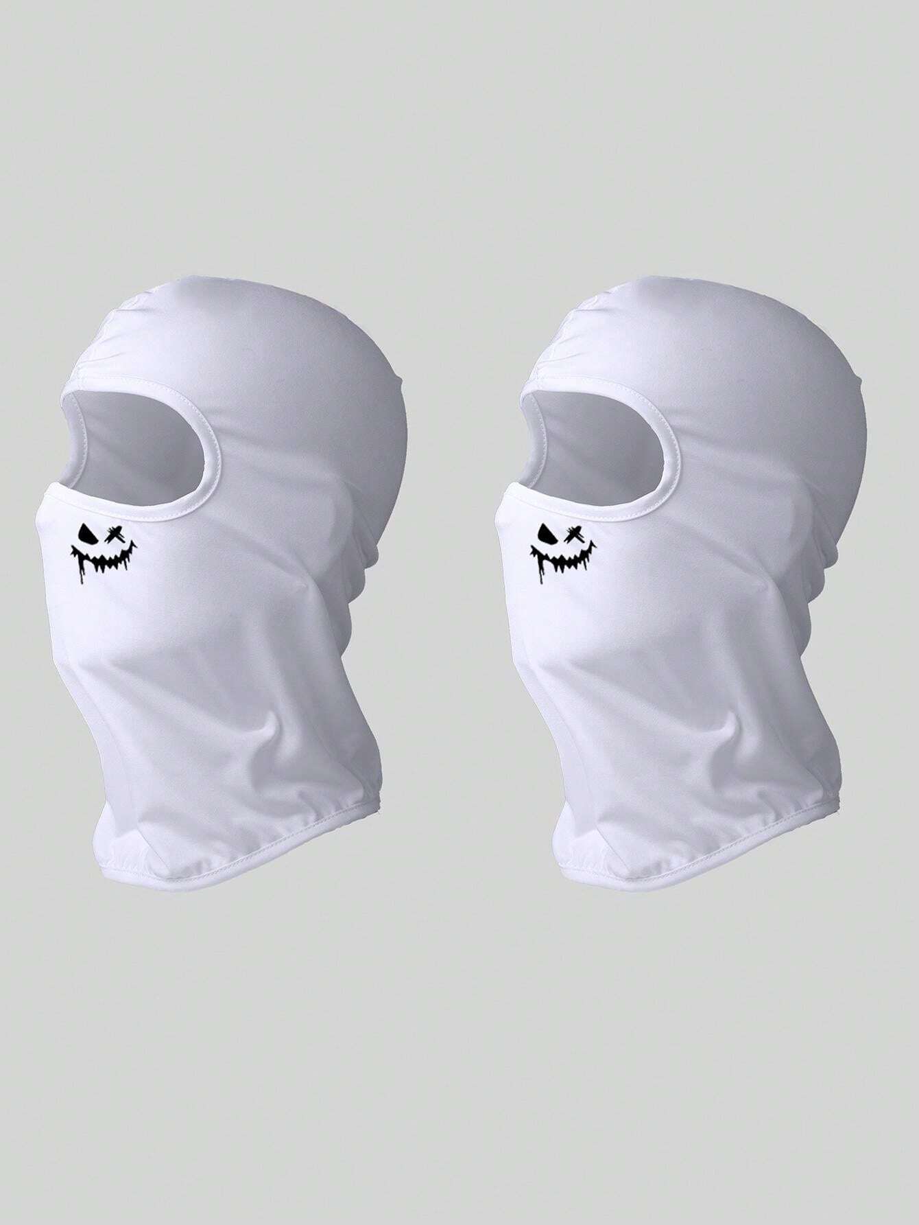 Musion 2pcs Halloween Evil Smiling Printing Balaclava Outdoor ...