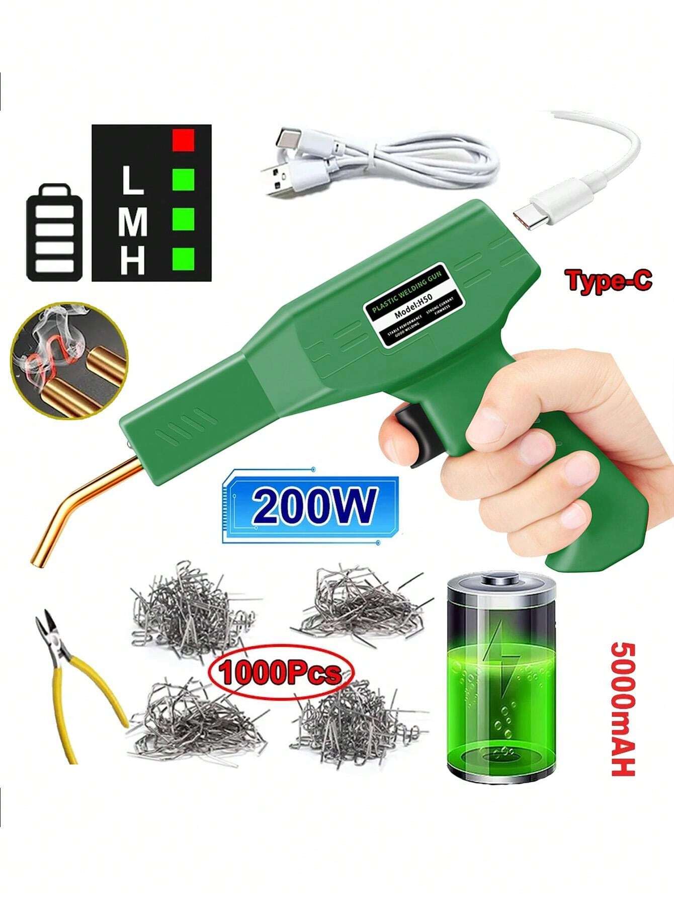 Portable Plastic Welding Machine, Equipped With 4 Types Of Hot Nail ...