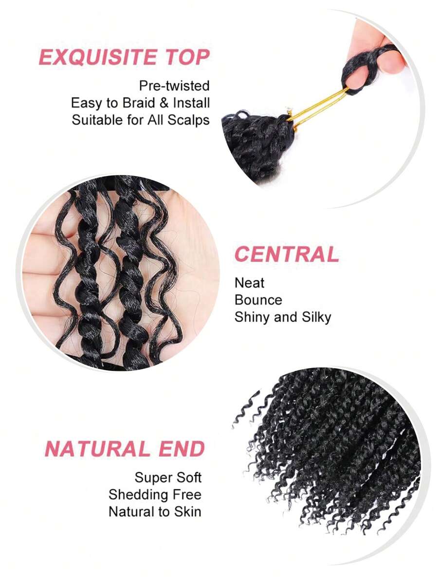 Paquete de 1 a 7 trenzas de crochet con giro de pasión en estilo ...