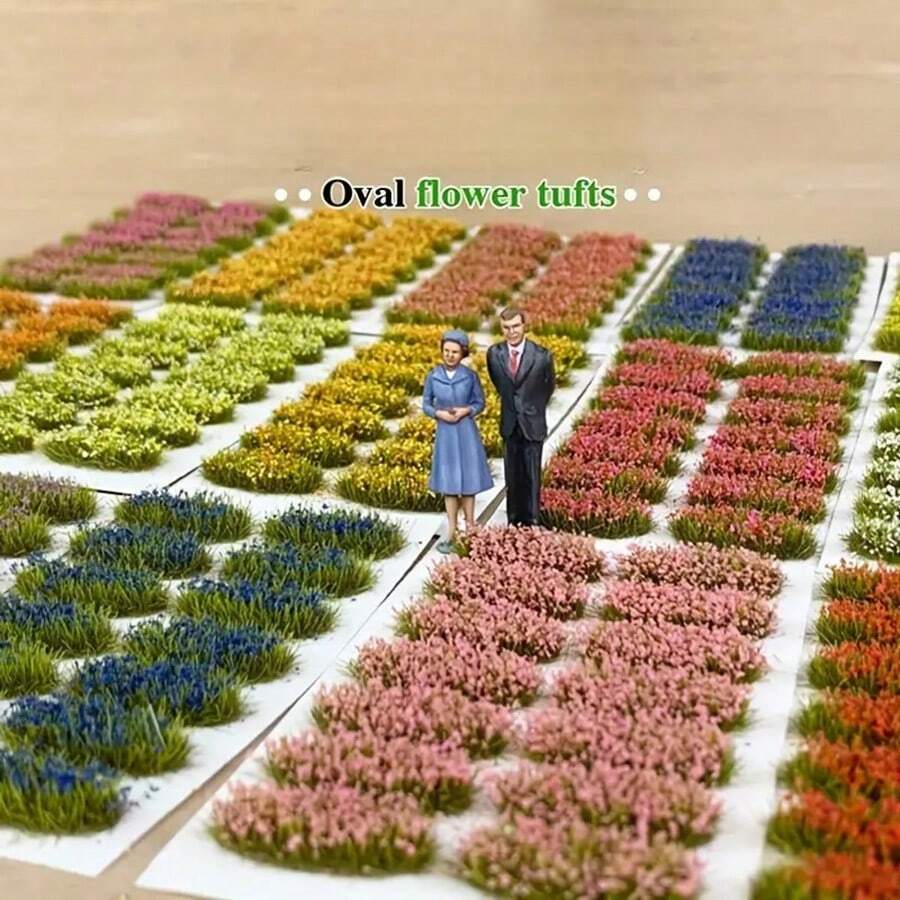 14PCS Miniature Grass Flower Static Scale Model Materials For HO N ...