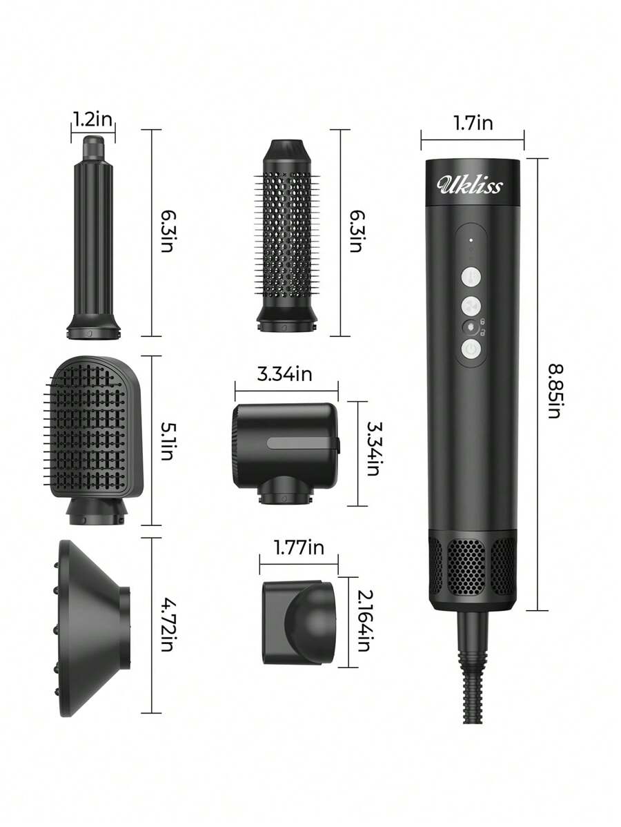 UKLISS 7-In-1 Multifunctional Interchangeable Head Auto Curling Iron ... UKLISS 7-In-1 Multifunctional Interchangeable Head Auto Curling Iron ...