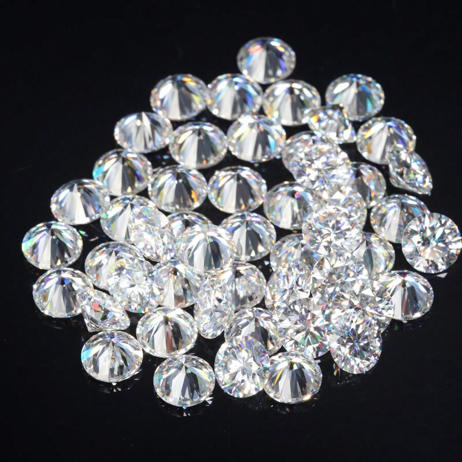 Moissanite Stone D Color Grade VVS1 Clarity Round Excellent Cutting ...