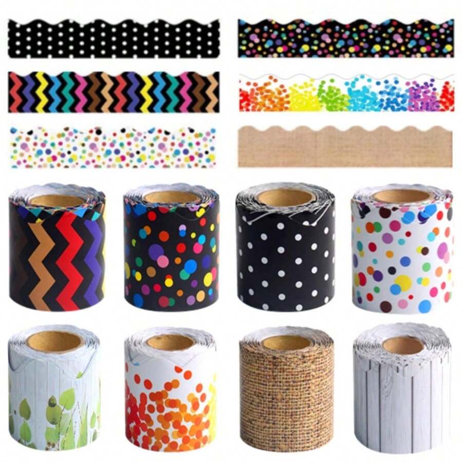 1pc Black Bulletin Board Borders, 32.8 Feet Of Scalloped Black ...