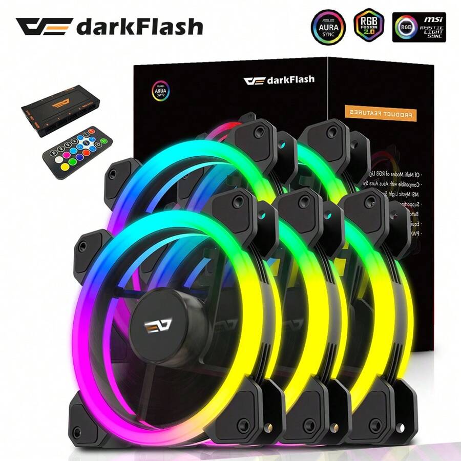 Darkflash DR11 Rgb Fan Ventoinha PC Controladora 120mm Computer Case ...