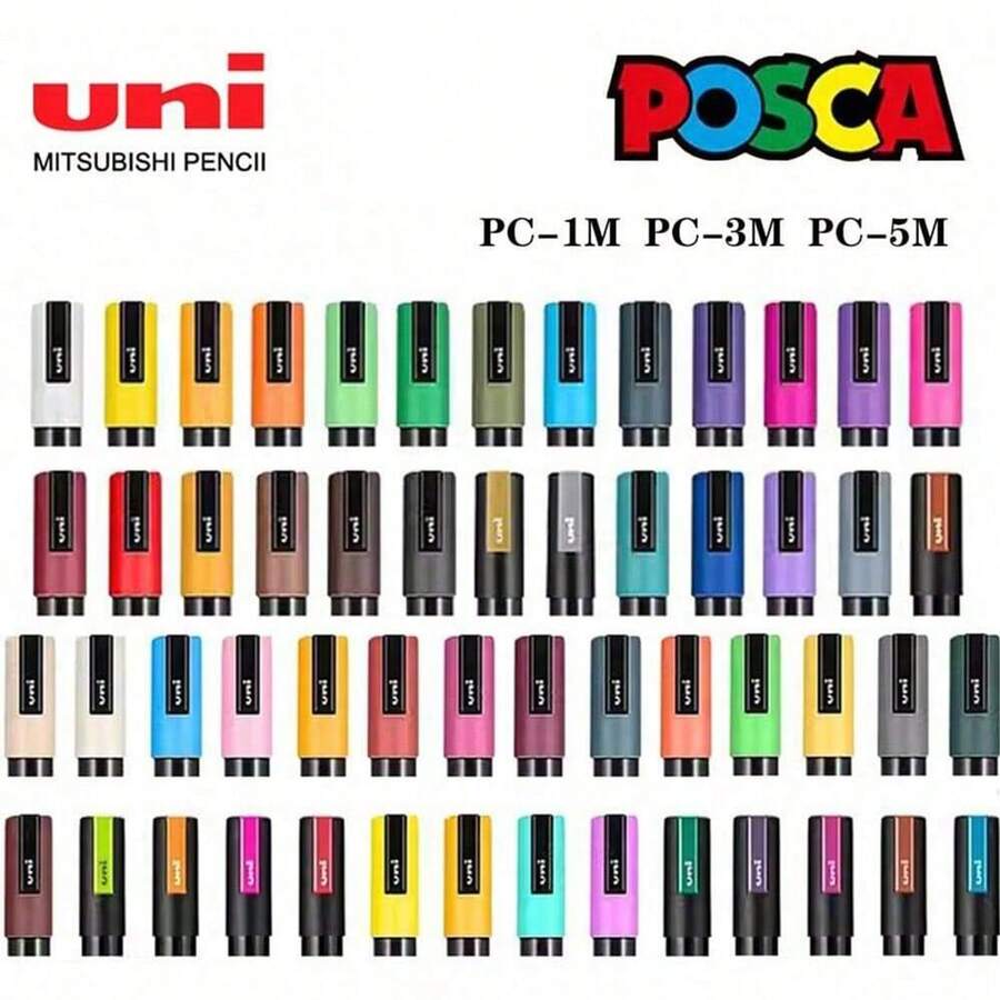 uni 21/24 Colors Japan UNI Posca Marker PC-1M/3M/5M Waterproof Acrylic ...