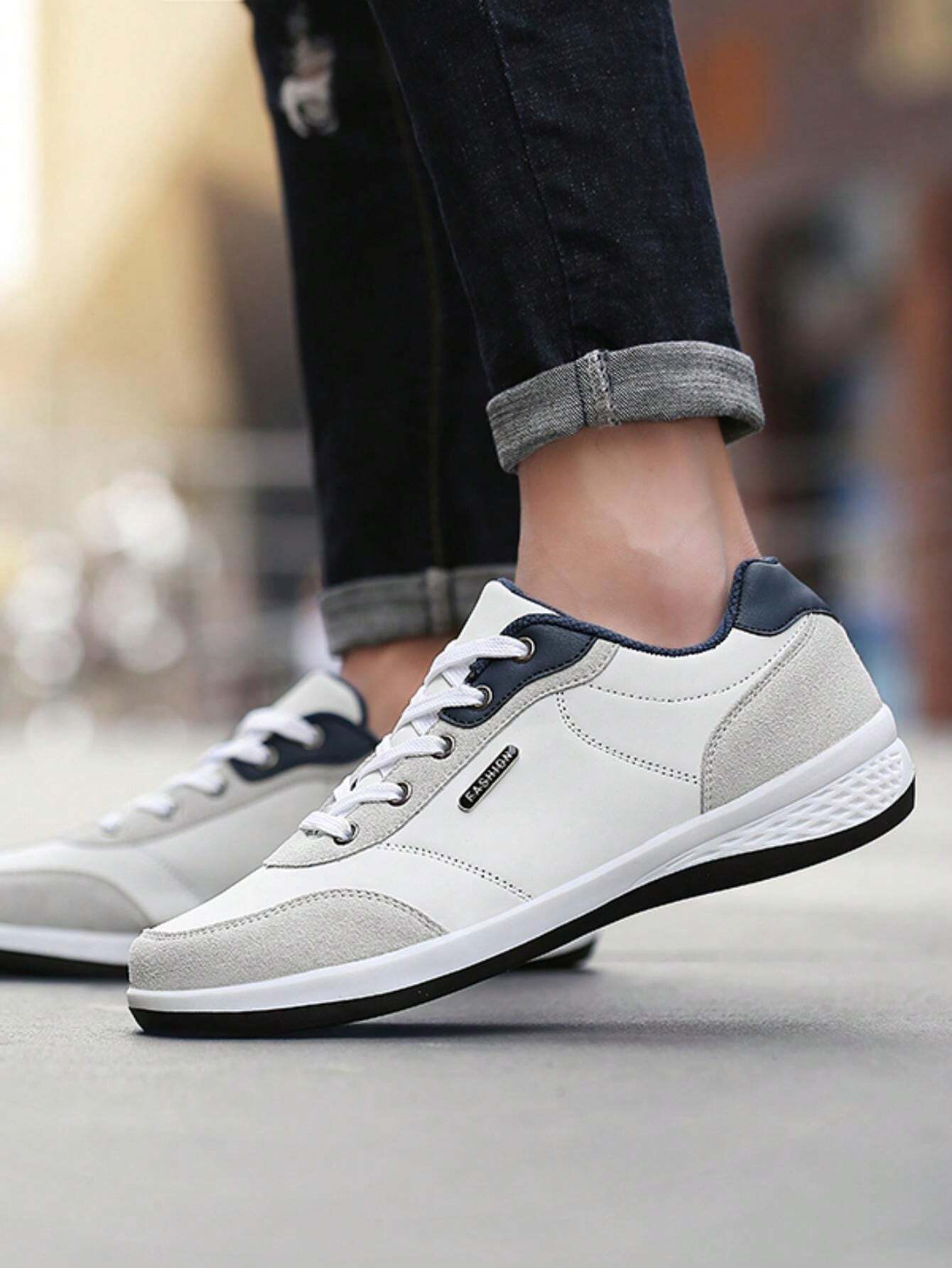 Tênis de Couro Novos para Homens 2024, Sapatos Casual Vulcanizados ...