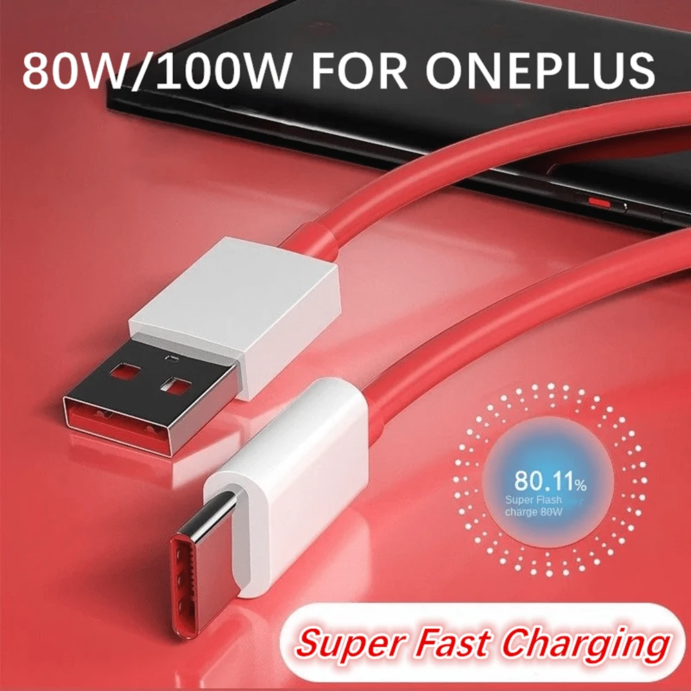 For OnePlus 80W SUPERVOOC 2.0 Fast Charger Cable USB Type C 8A For ...