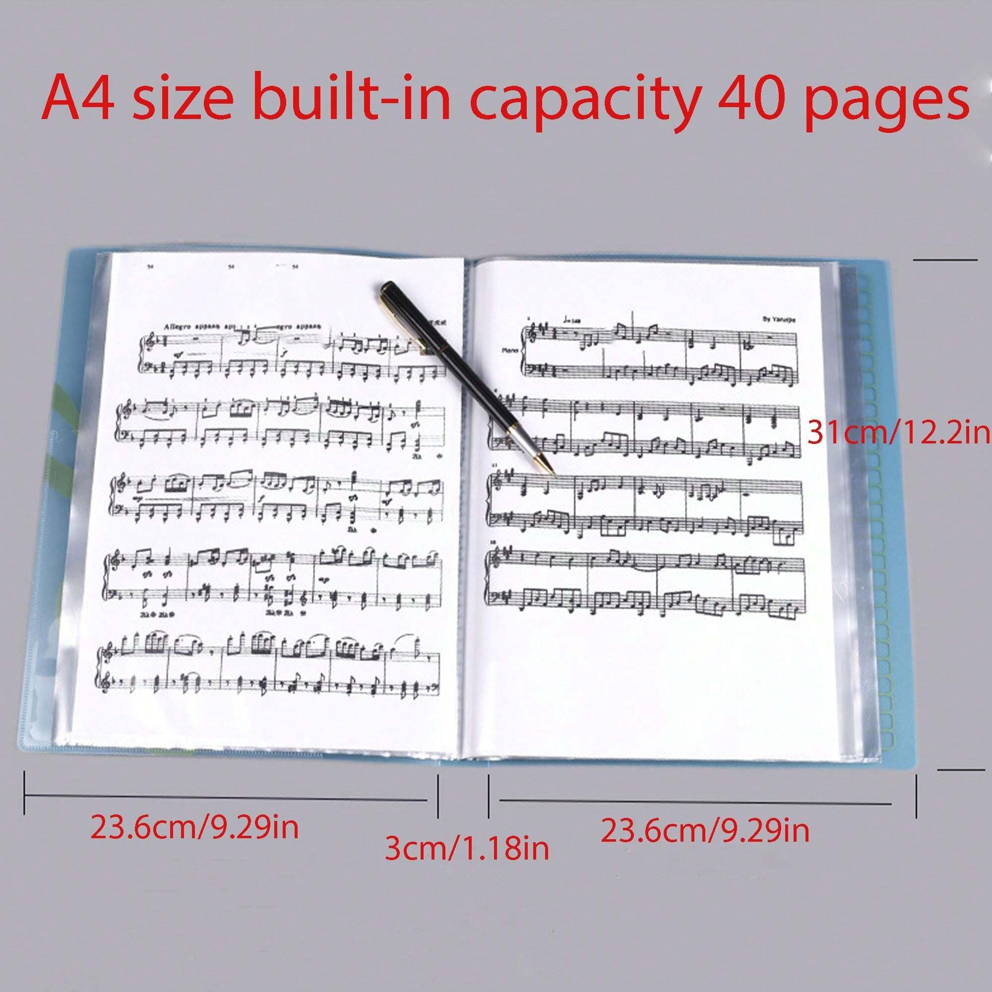 Carpeta con bolsillo para insertar partituras de música de banda y ...