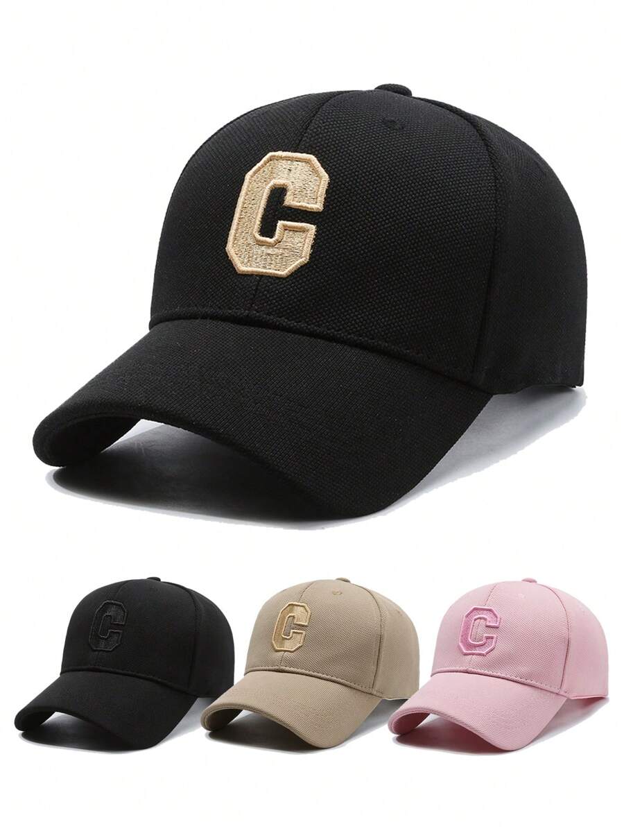 1pc Women's Letters C Baseball Cap Beach Embroidery Breathable Duck ...