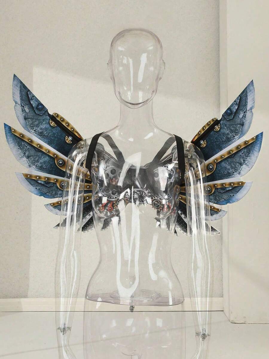 1pc Halloween Party Cosplay Prop Oversized Mechanical Wings Costume ...