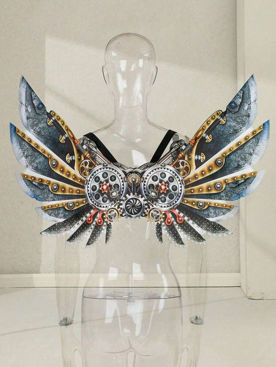 1pc Halloween Party Cosplay Prop Oversized Mechanical Wings Costume ...