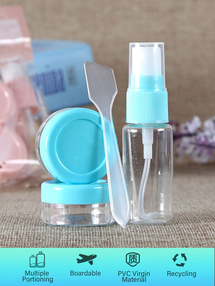 4 Pcs/Set Travel Bottles Kit Cosmetic Containers Portable Reusable ...