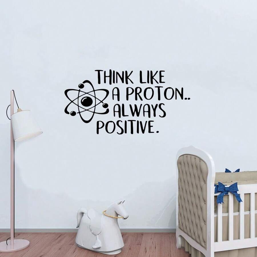 Think Like A Proton Always Positive Wall Decal Science Poster ...