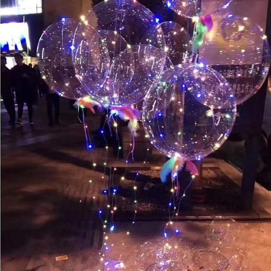 10 paquetes de Globos LED Bobo, globos luminosos de 20 pulgadas estilo ...