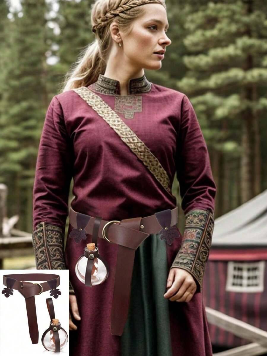 4PCS Medieval Halloween Costume Accessory Set, Retro Belt, Wizard's ...