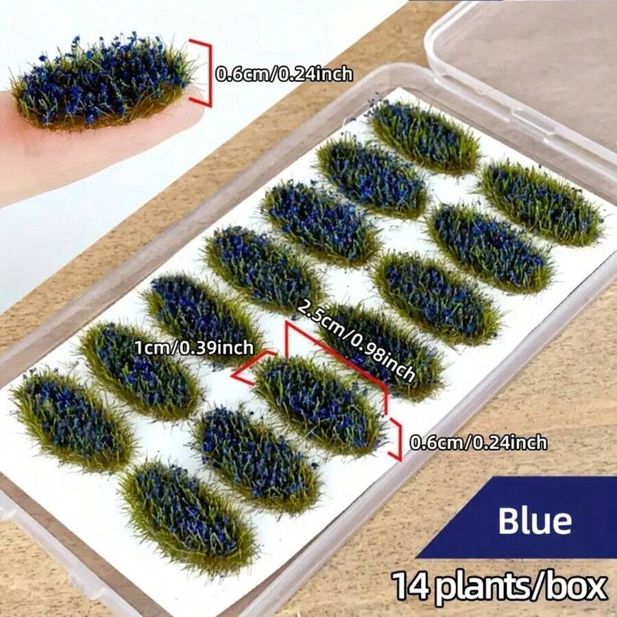 14PCS Miniature Grass Flower Static Scale Model Materials For HO N ...