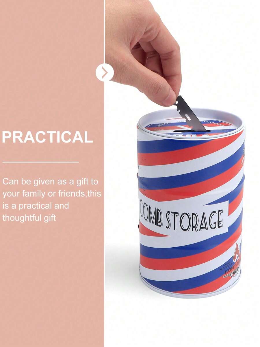 Barbershop Blade Recycling Box Salon Mini Trash Can Razor Blade ...