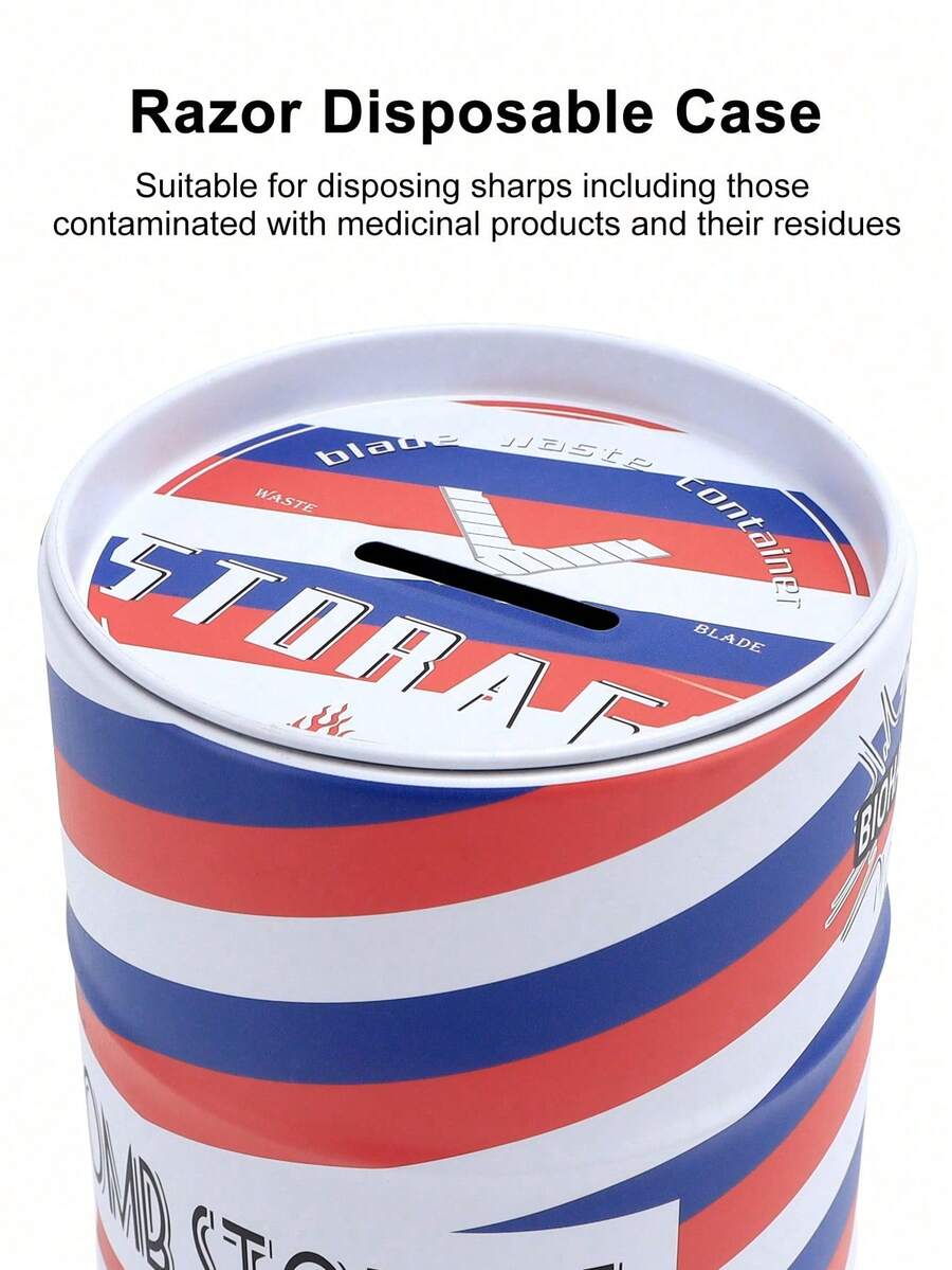 Barbershop Blade Recycling Box Salon Mini Trash Can Razor Blade ...