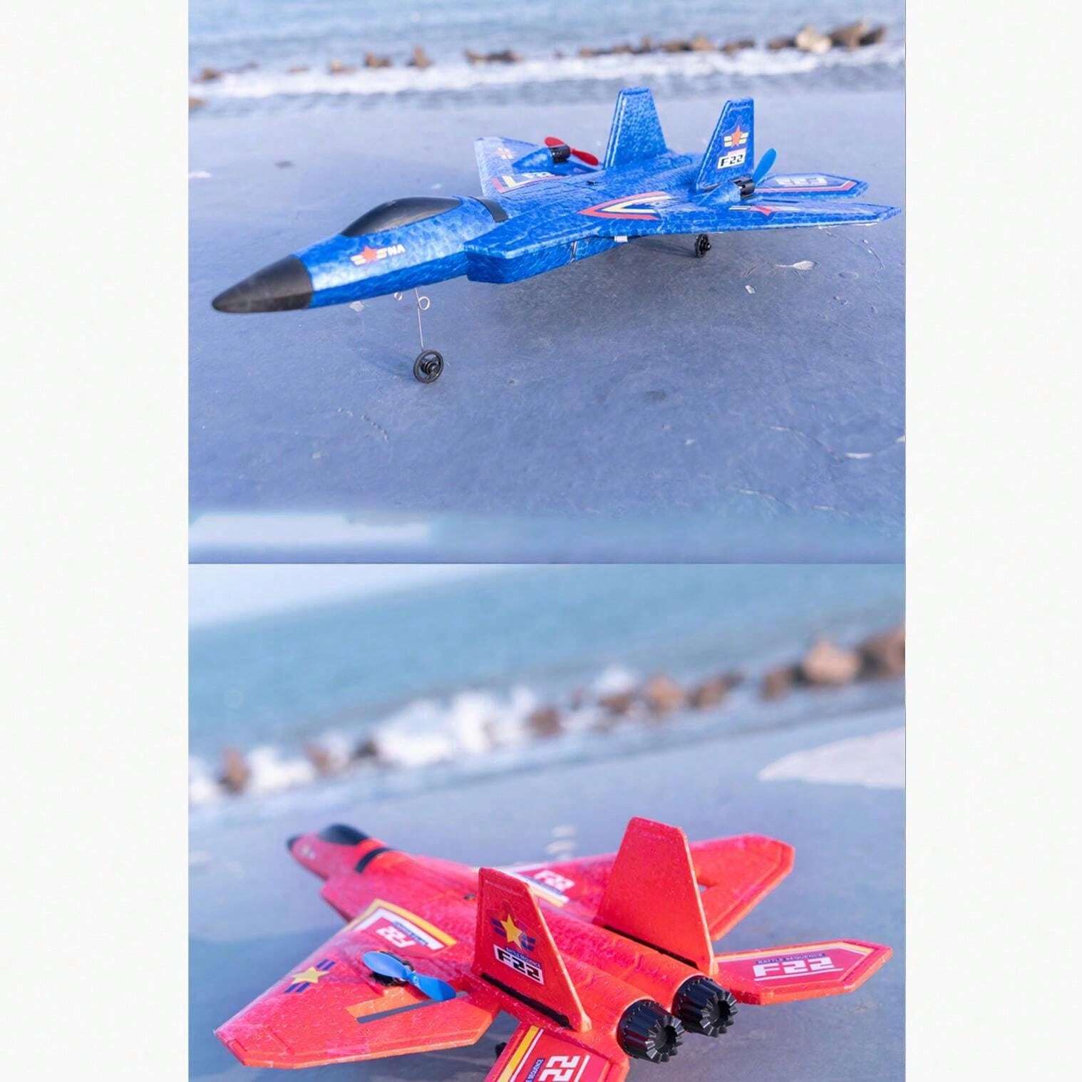 1 pieza Avión de combate RC de 2.4G, 2.5 canales, F22 EPP (terrestre ...