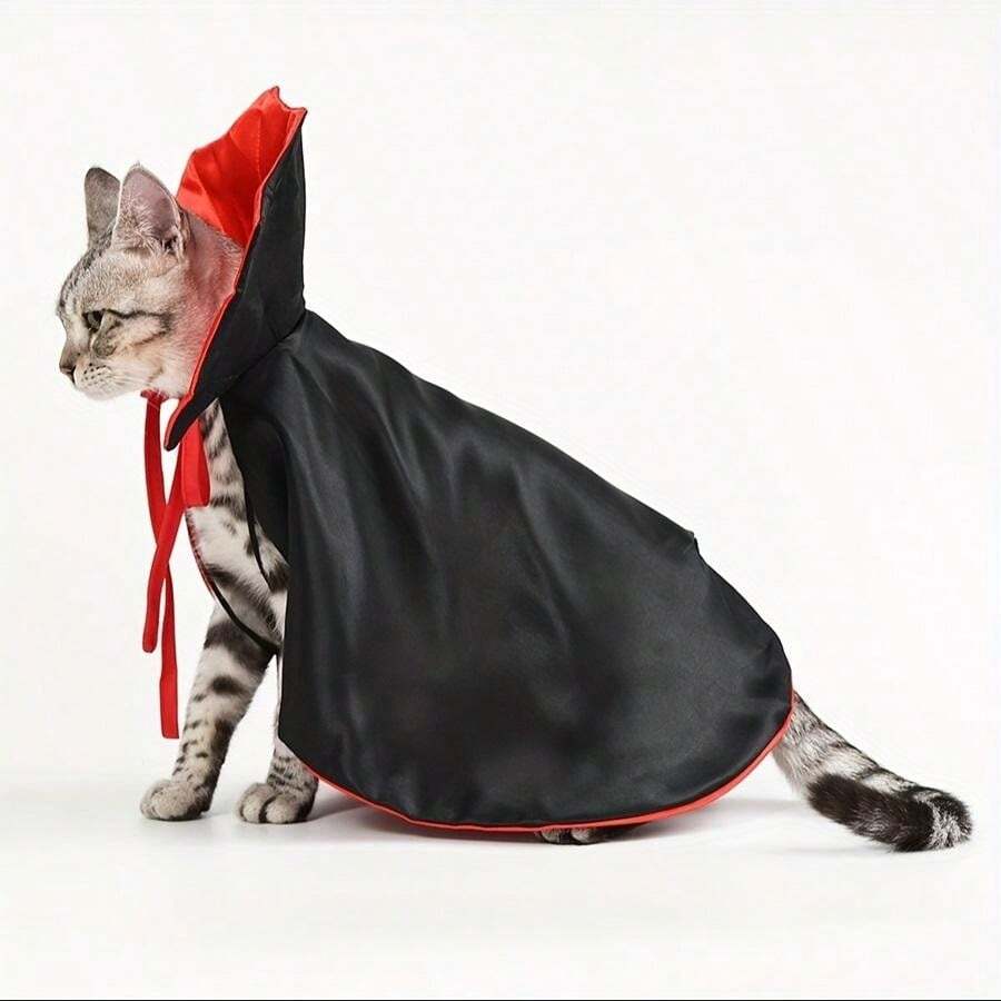 Cat Halloween Cape Costume, Pet Vampire Cloak Puppy Cat Cosplay Costume ...