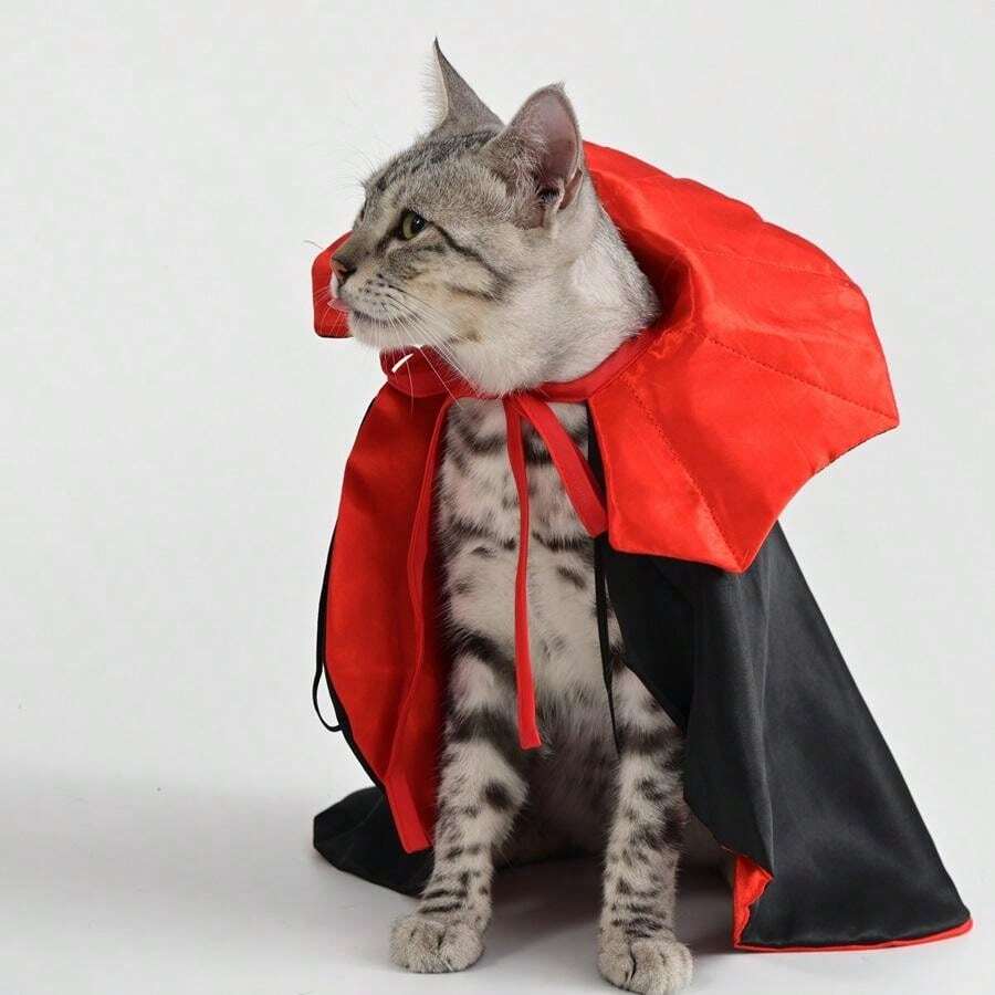 Cat Halloween Cape Costume, Pet Vampire Cloak Puppy Cat Cosplay Costume ...