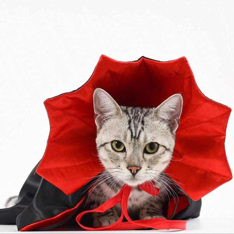 Cat Halloween Cape Costume, Pet Vampire Cloak Puppy Cat Cosplay Costume ...