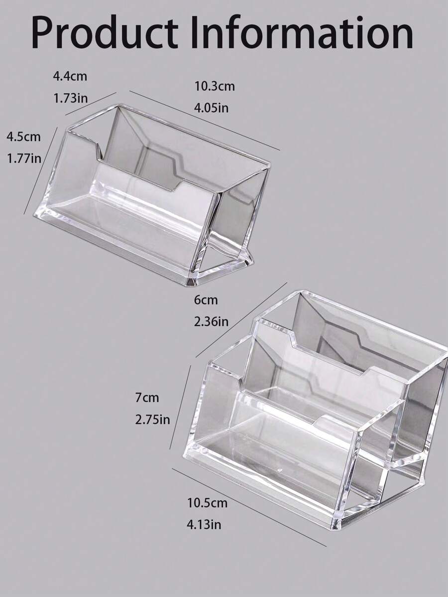 1pc Acrylic Card Display Box, Transparent Card Holder Box For Business ...