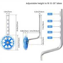 2 Pack Cycling Training Wheels Mute Flash Bike Stabilisers Support Wheels For 12 14 16 18 20 ...