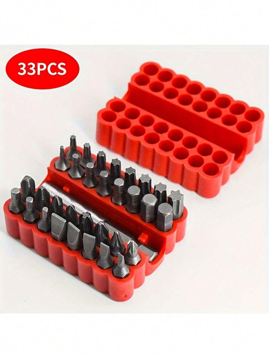 33PCS Heavy-Duty Screwdriver Bit Set - Precision Hex & Phillips Drill Bits With Quick Release ...