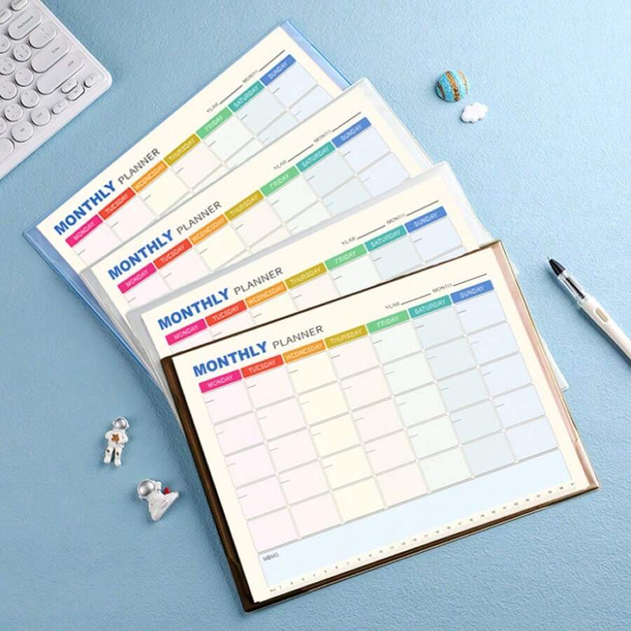 Daily Time Management Planner - A4 Desk Office Schedule Notebook For ...