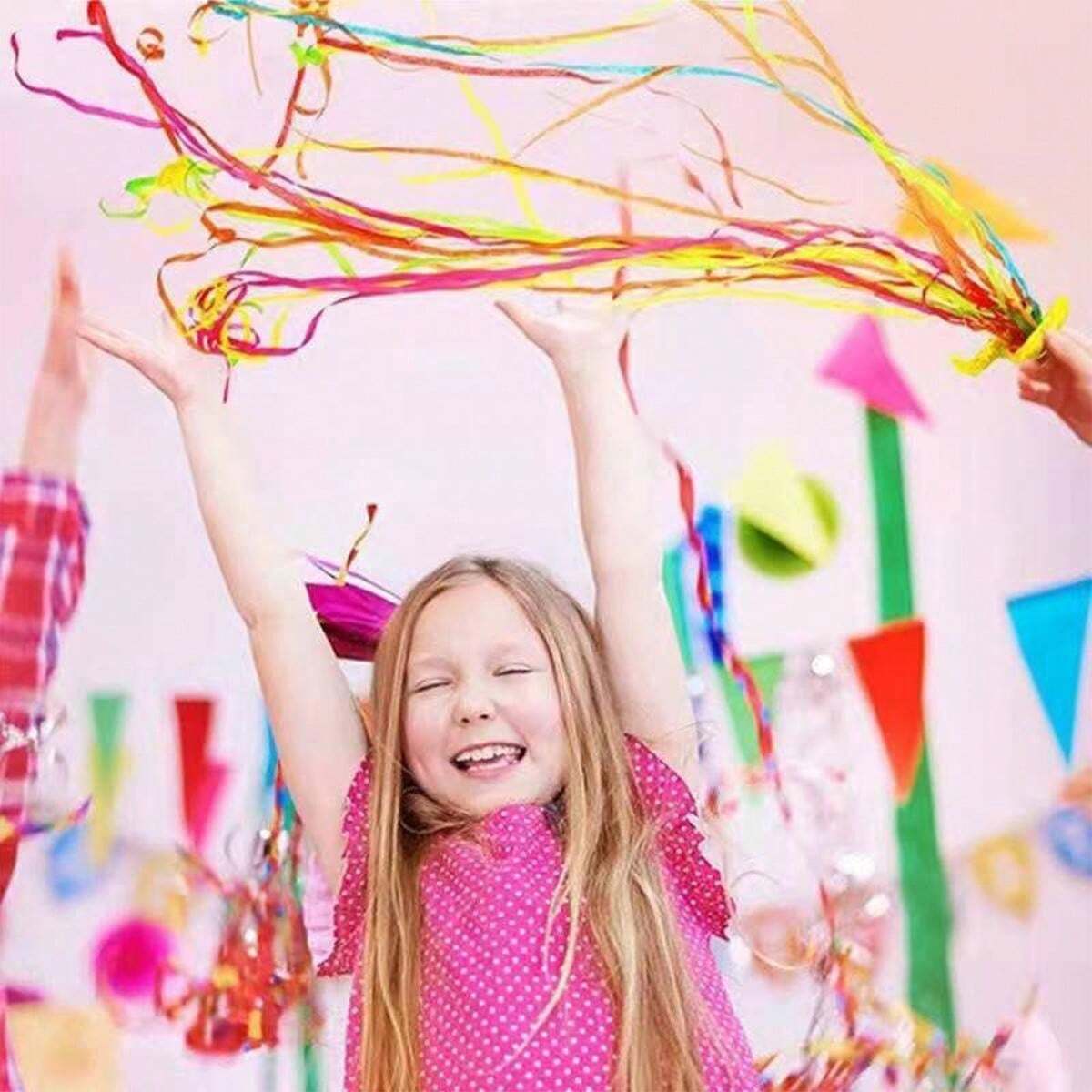 Streamers Poppers - Colorful Hand Throw Confetti Poppers, No Mess Paper ...