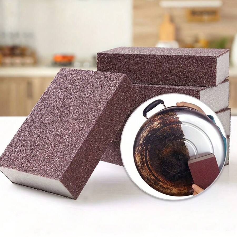 Brown Magic Emery Sponge Cleaning For Kitchen Pot Washing Dishwashing ...