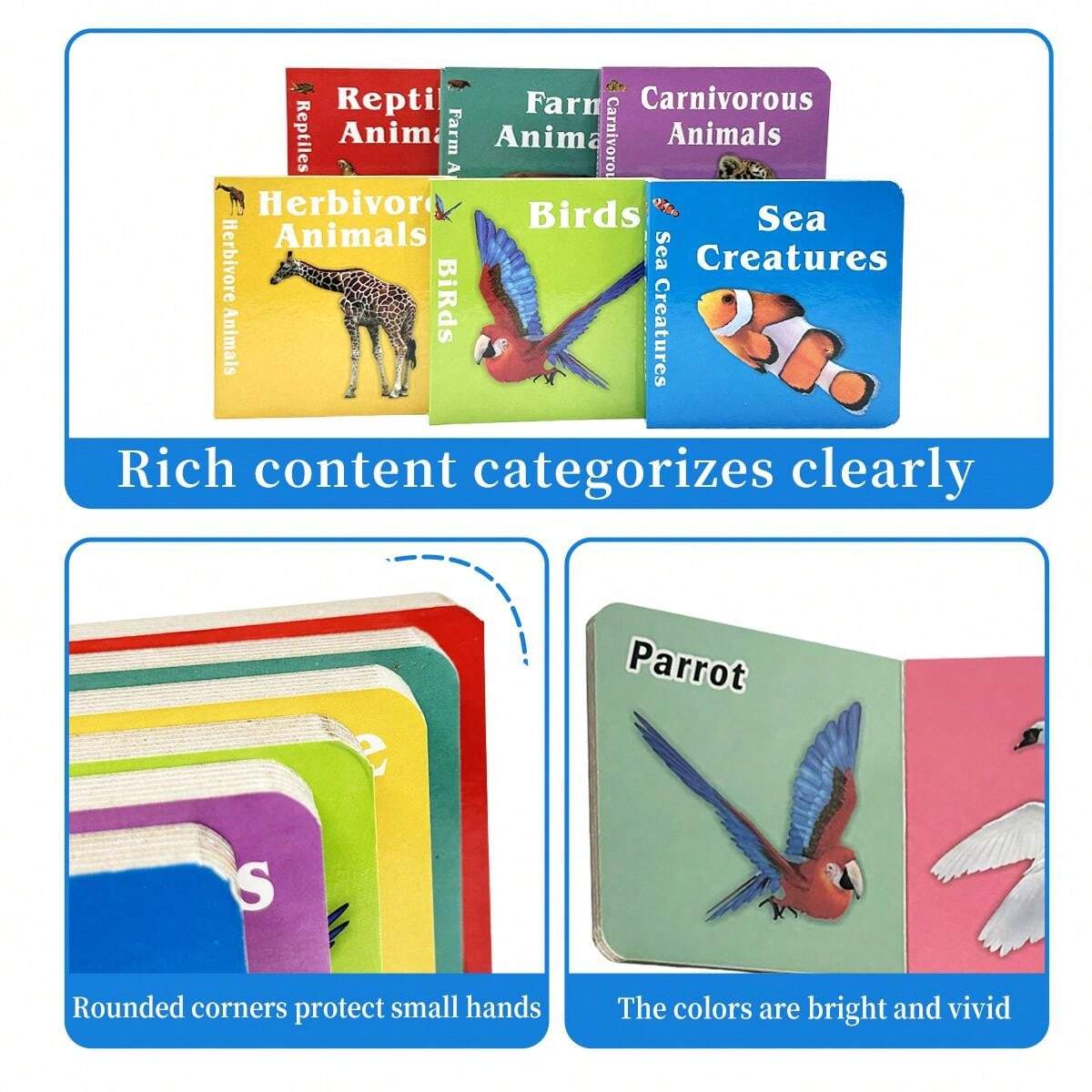 1 Box 6pcs My English Learning Picture Book Series Mini Card Books - 6 ...