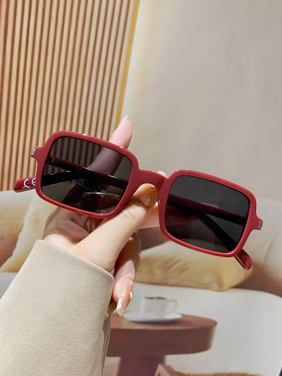 Retro Square Small Frame Sunglasses, Unisex Plastic Vintage Classic ...