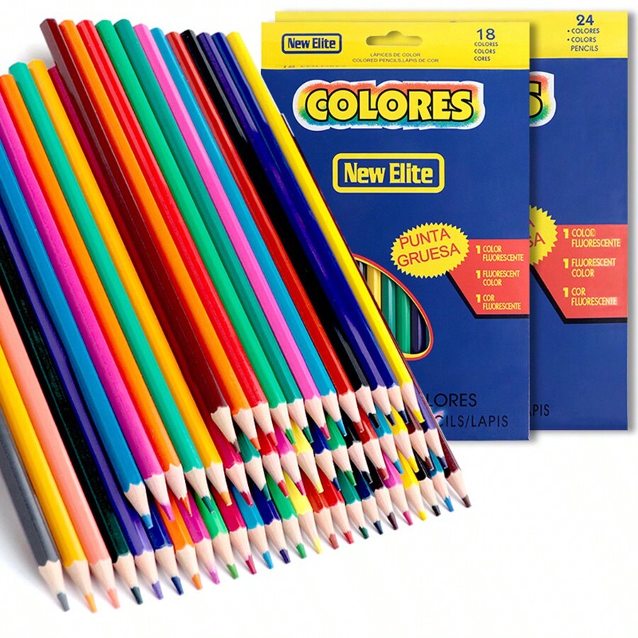 Box Of Oil-Based Color Pencils For Children Drawing And Painting ...