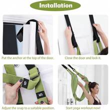 Waist Back Leg Stretch Strap, Aerial Yoga Hanging Rope For Body Shaping ...